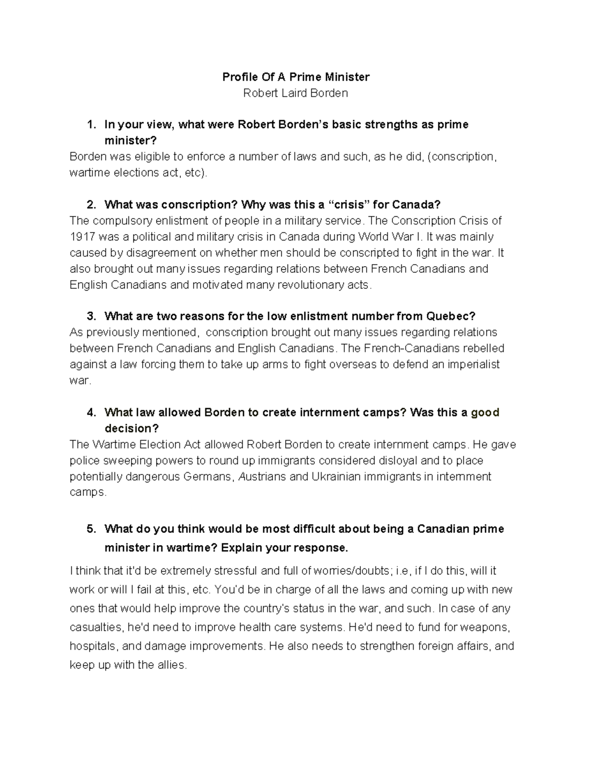 Profile Of A Prime Minister - Profile Of A Prime Minister Robert Laird ...