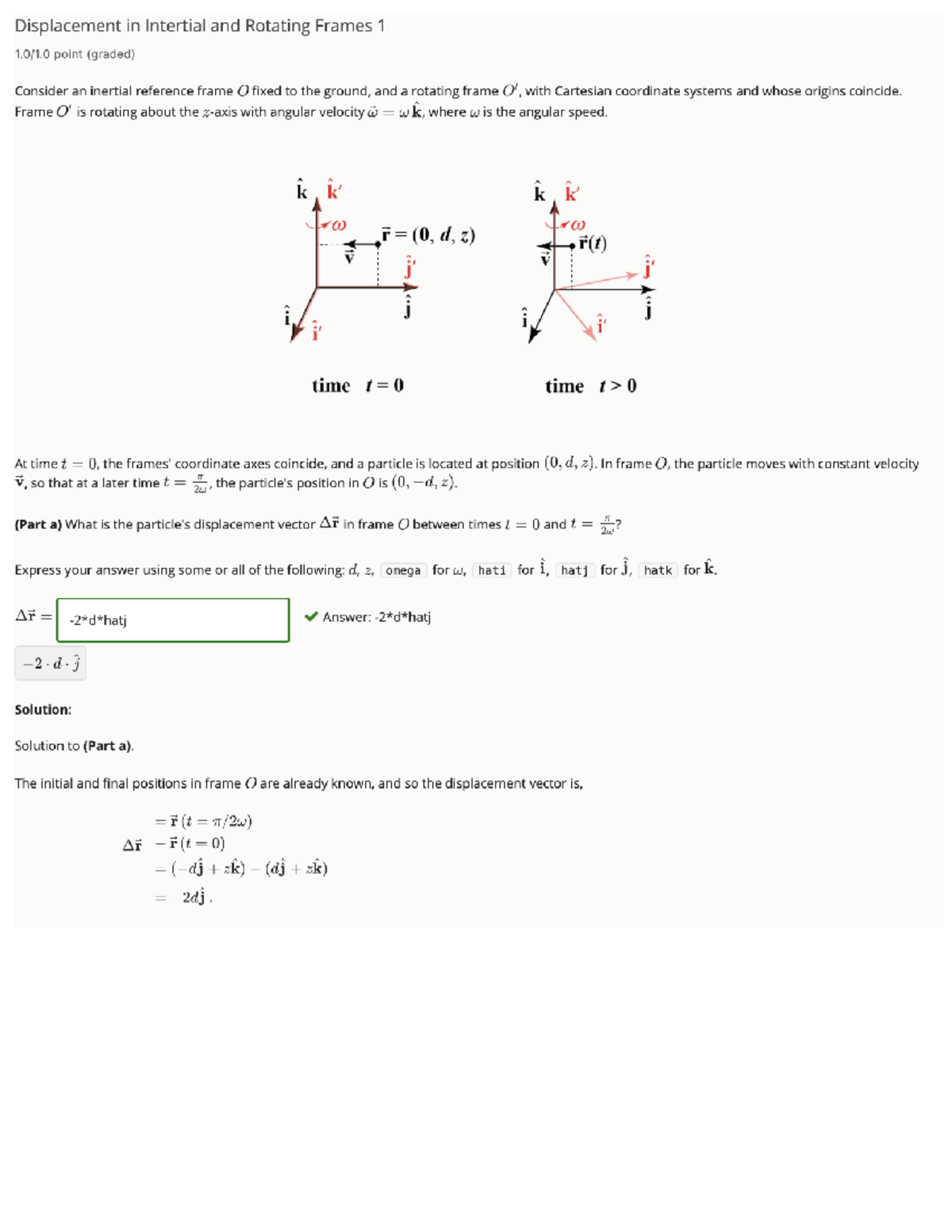 W13LS2 - Motion in a Rotating Frame - 8. 01 - Studocu