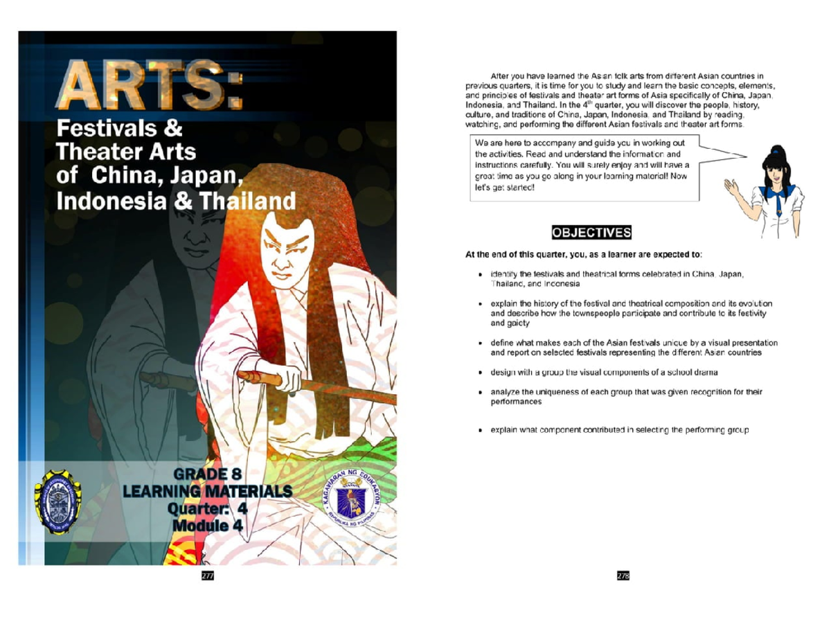 Arts quarter 4 - pdf - ARTS: After you have learned the Asian folk arts ...
