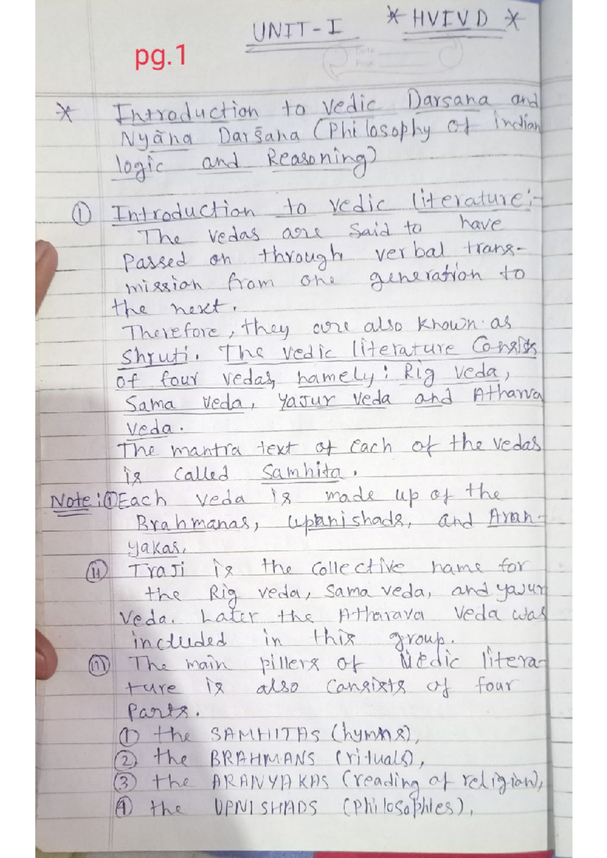 Unit 01 ( human value in Vedic darshan) - Btech cs ai - Studocu