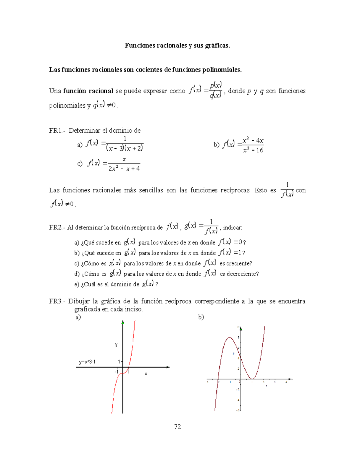 W08 ims tema 5b fun racionales - Funciones racionales y sus gráficas ...