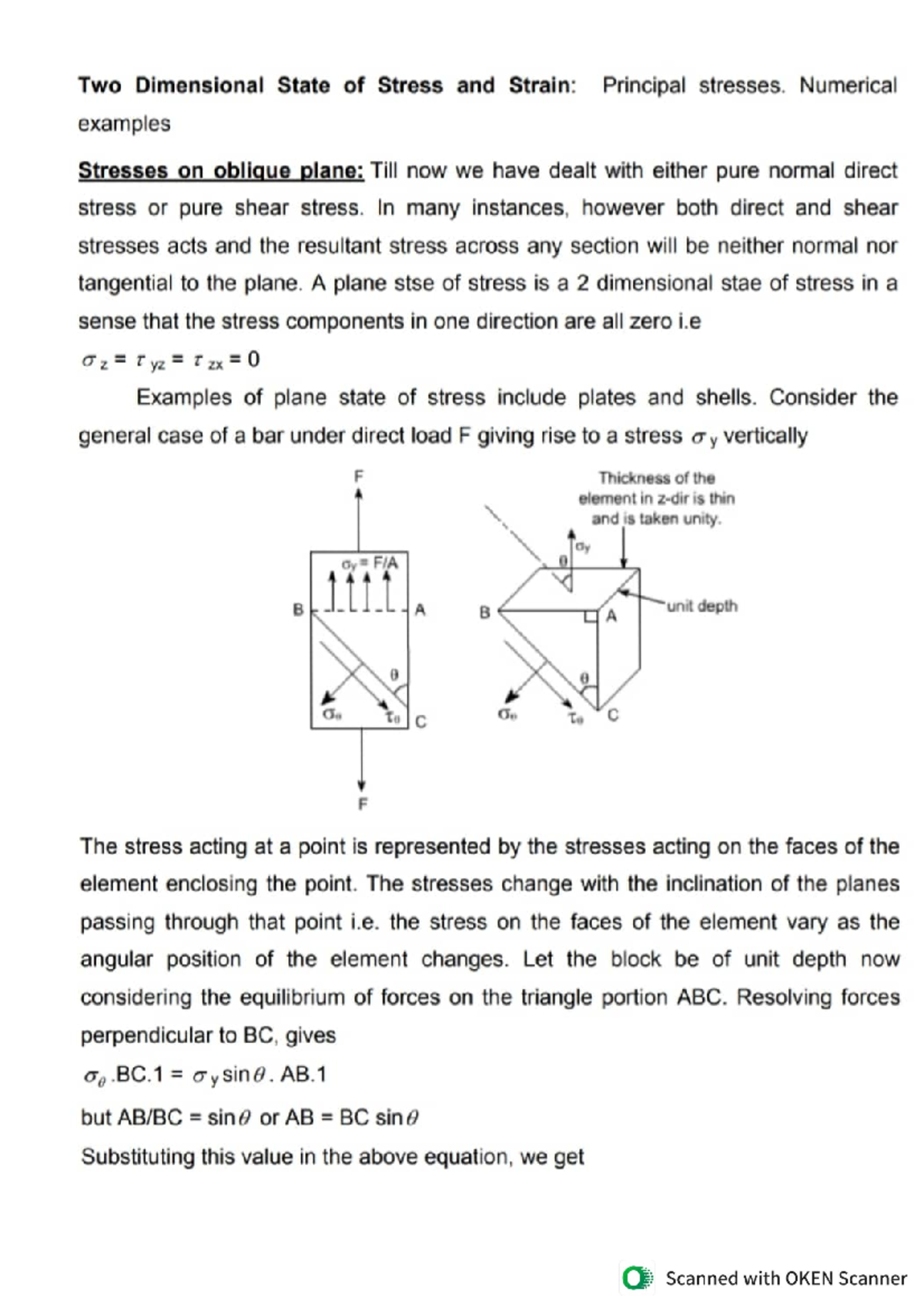 Mohr's Stress Circle - Solid Mechanics in Structural Engineering - Studocu