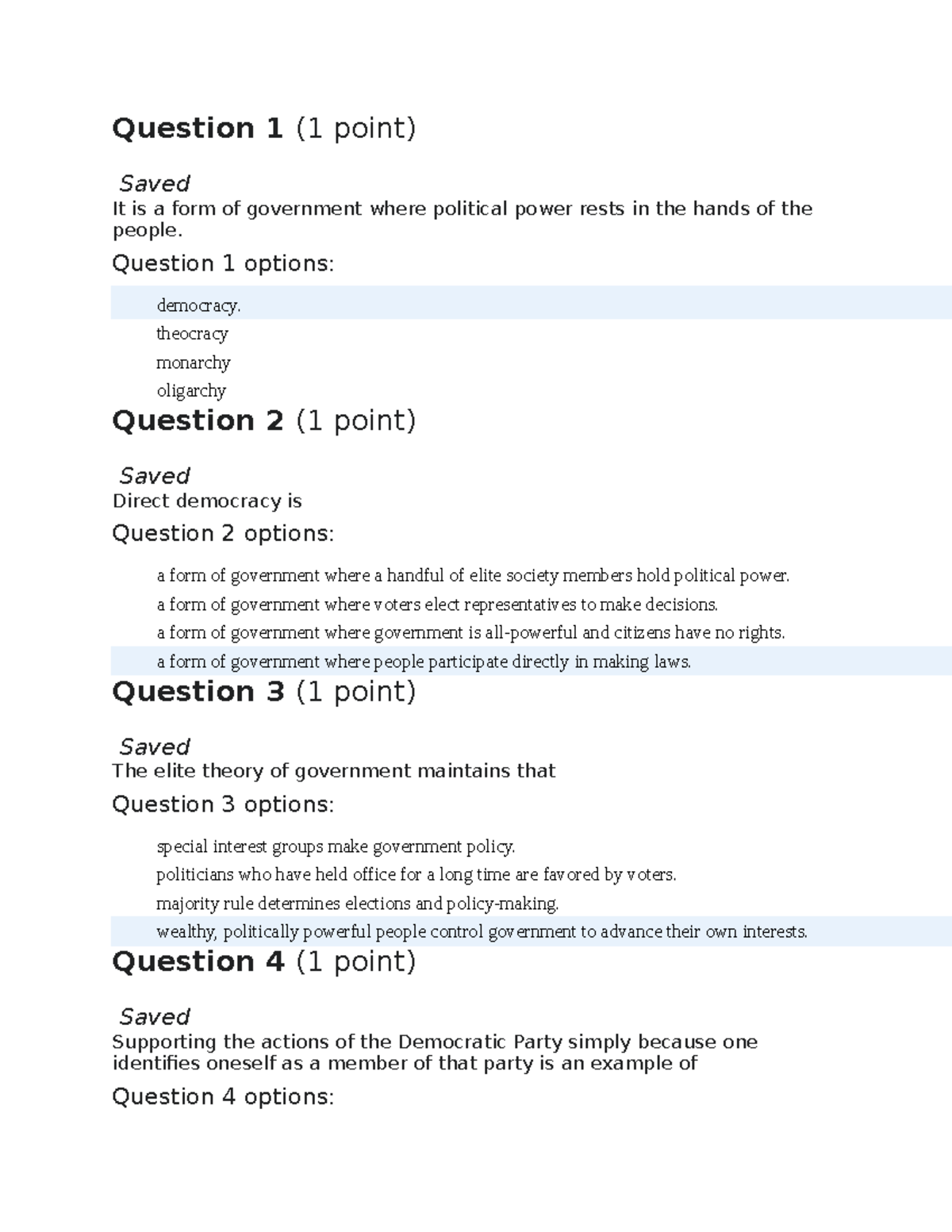 POS 2041 Mid term 6 - Summary American National Government - Question 1 ...