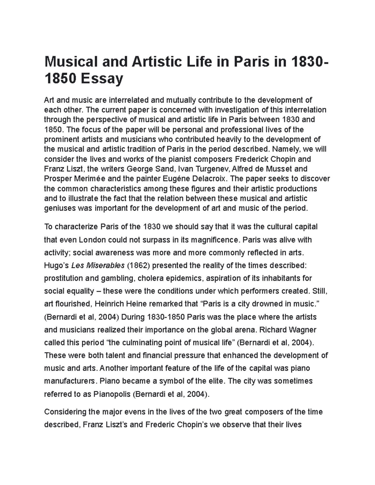 Musical and Artistic Life in Paris in 1830 - Music and Art - PHINMA–COC ...