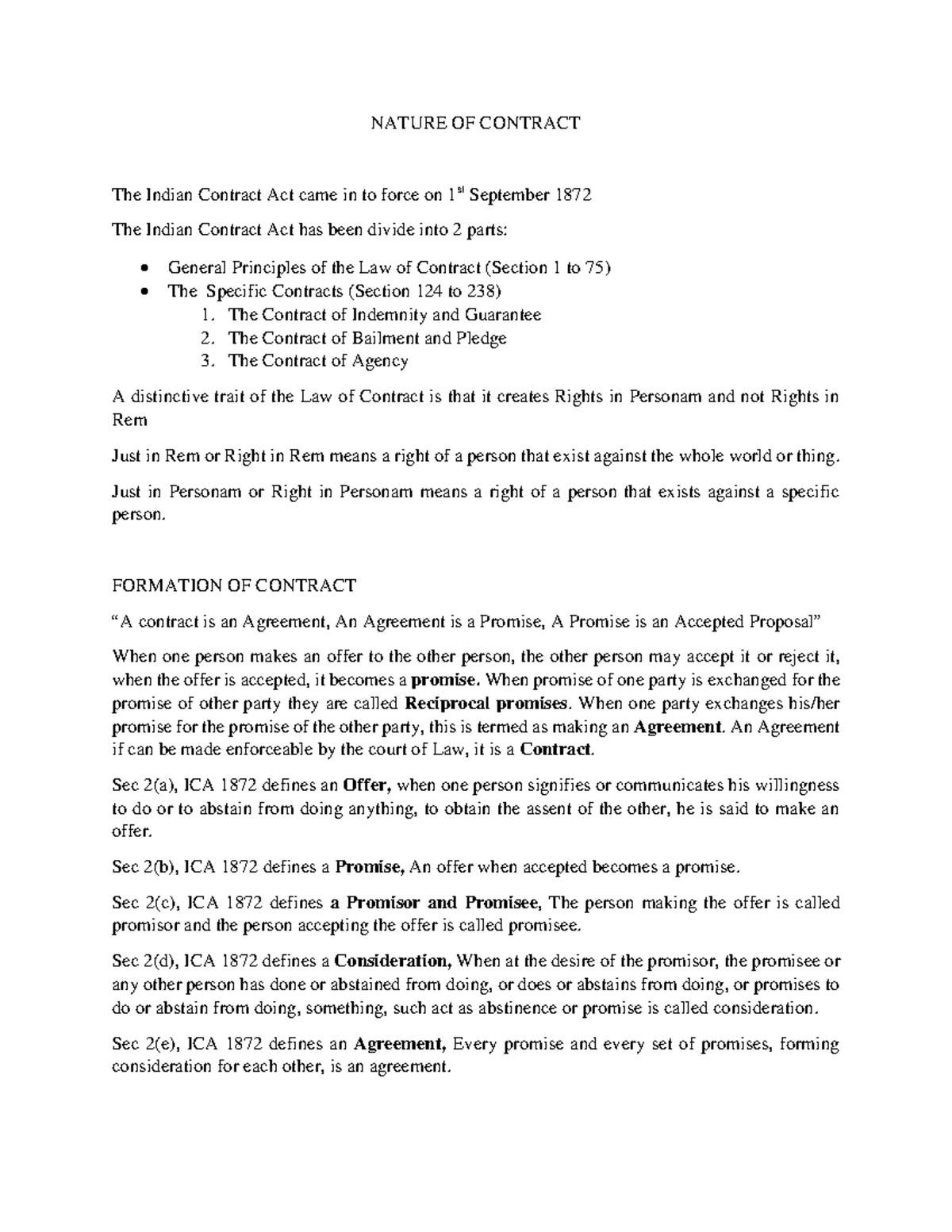 Essential Elements Of A Valid Contract