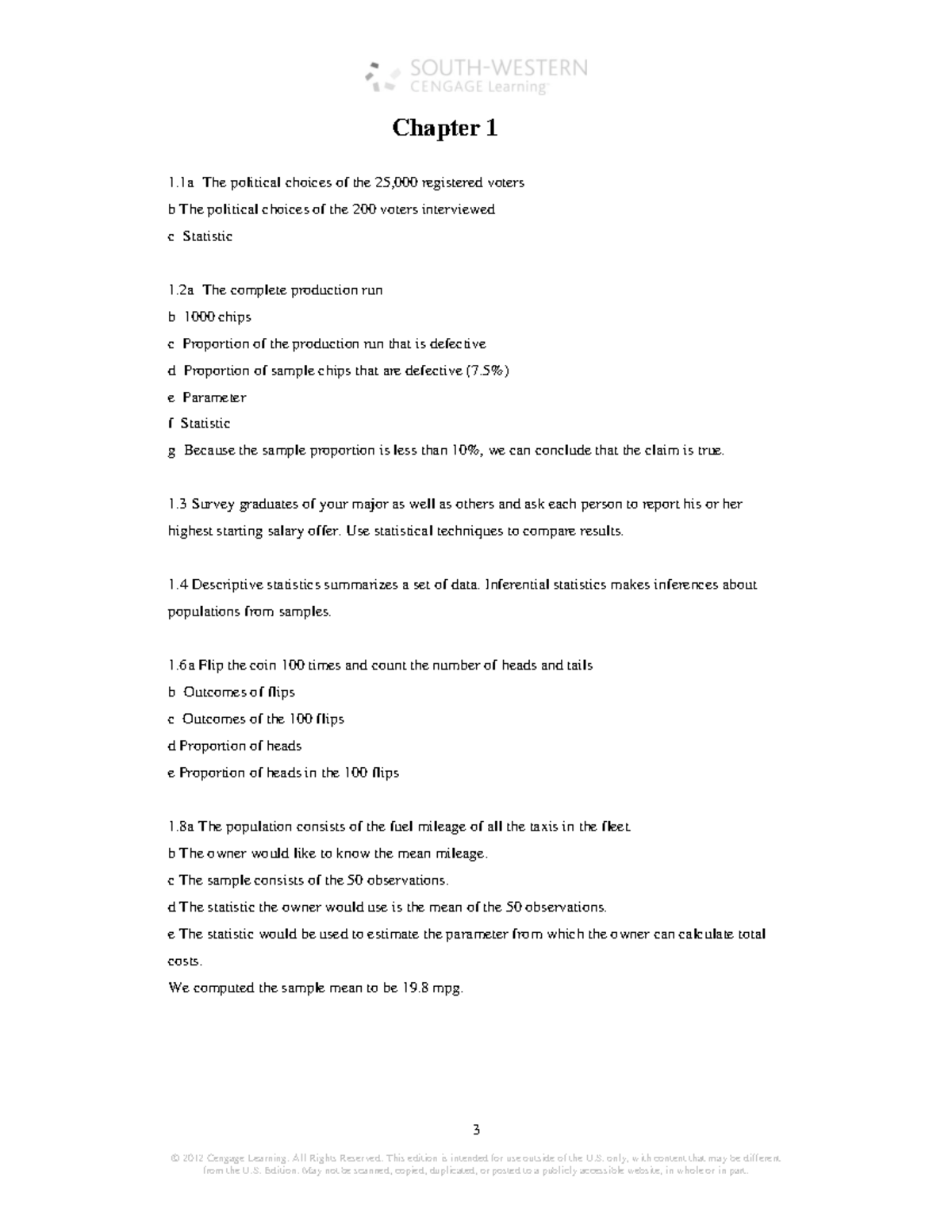 Chapter 1 solution - 3 © 2012 Cengage Learning. All Rights Reserved ...