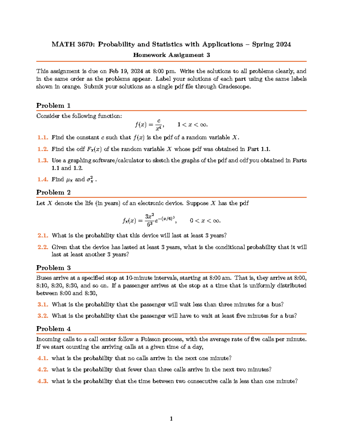 Assignment 3 - Write the solutions to all problems clearly, and in the ...