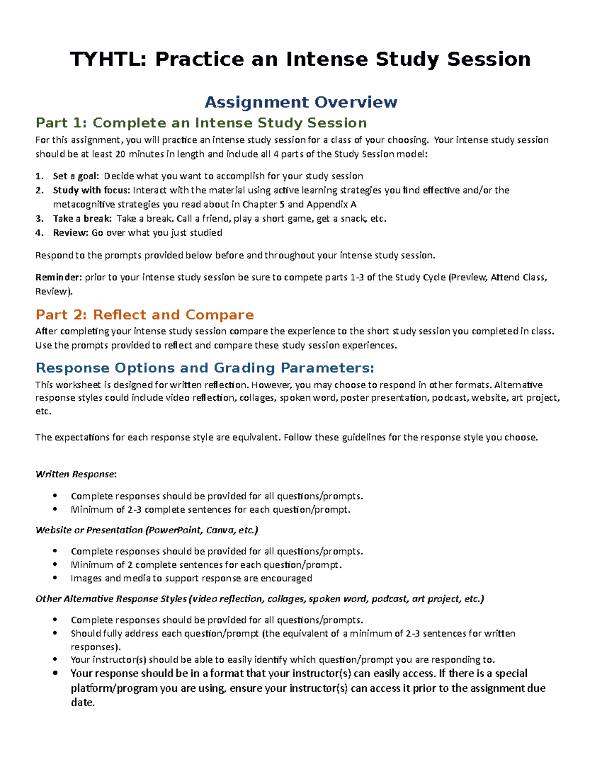 Tyhtl Practice a Study Session - TYHTL: Practice an Intense Study ...