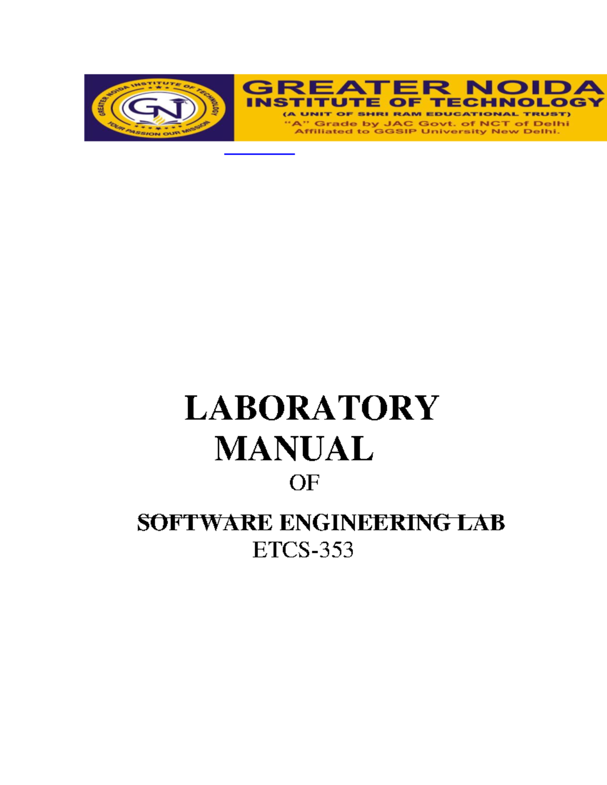 LAB Manual OF se new 1 - doc - LABORATORY MANUAL OF SOFTWARE ...