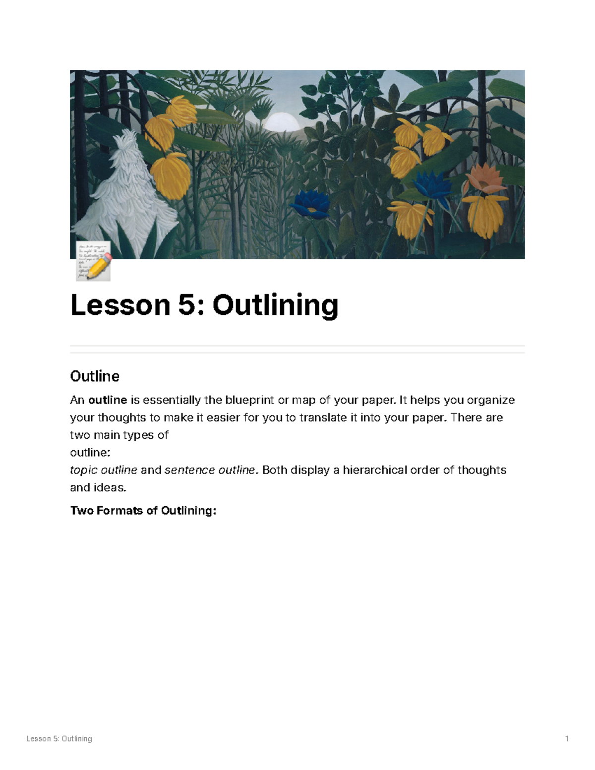 Lesson 5 Outlining 8a8c83050 acc48ae9a278a62ff6adb03 - 📝 Lesson 5 ...