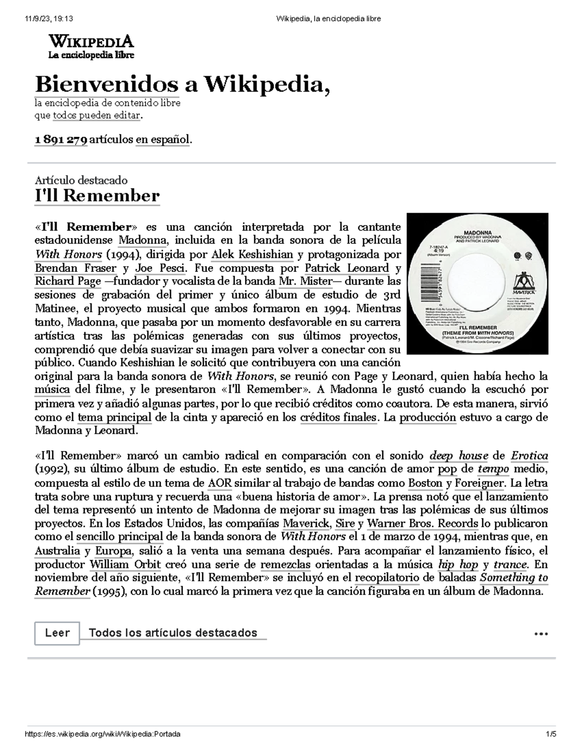 1. la enciclopedia libre - Bienvenidos a Wikipedia, la enciclopedia de ...