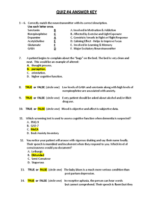 Quiz #5 (CH 24) Answer Key - QUIZ #5 ANSWER KEY 1. What sensation can ...