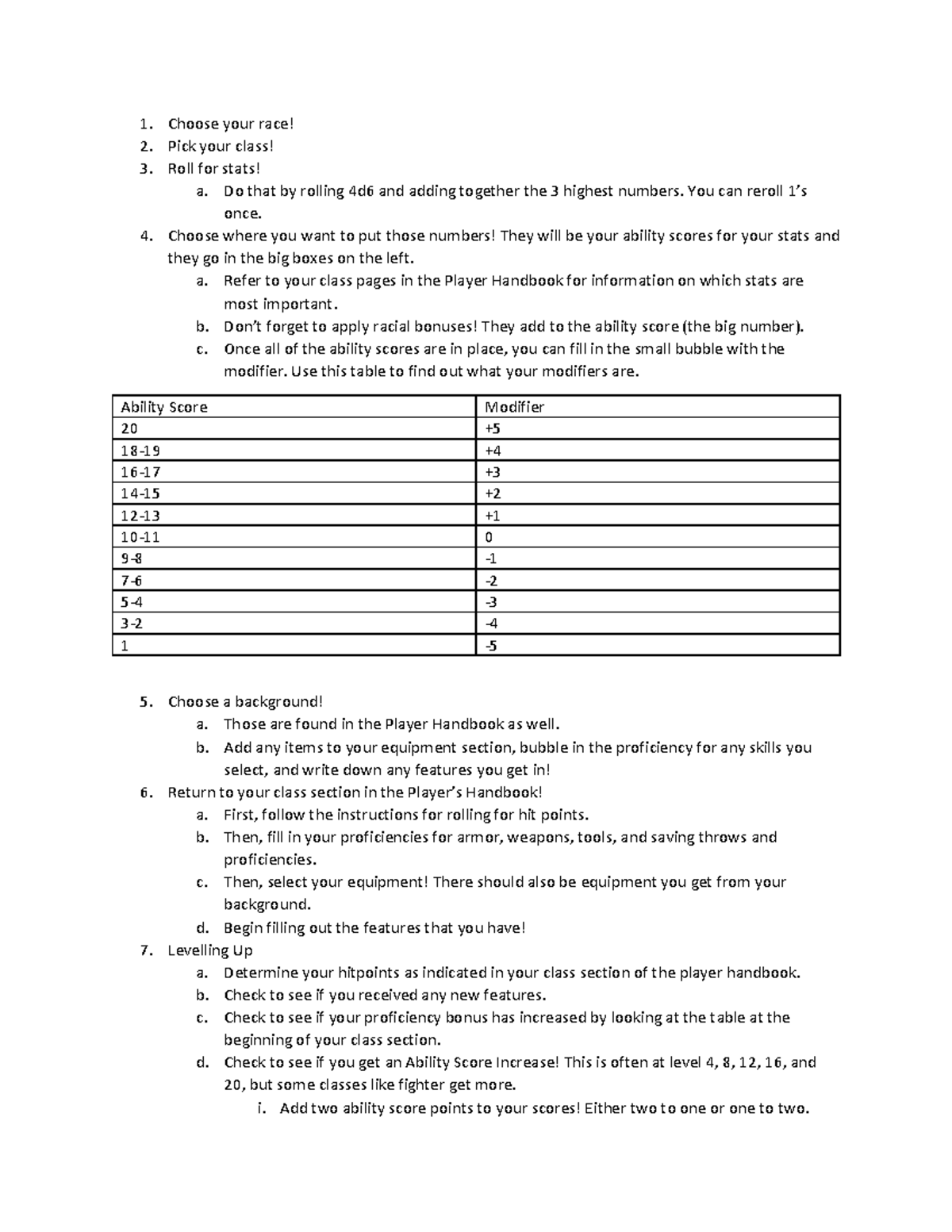 Character Making Guidelines - ECON 3208 - UConn - Studocu