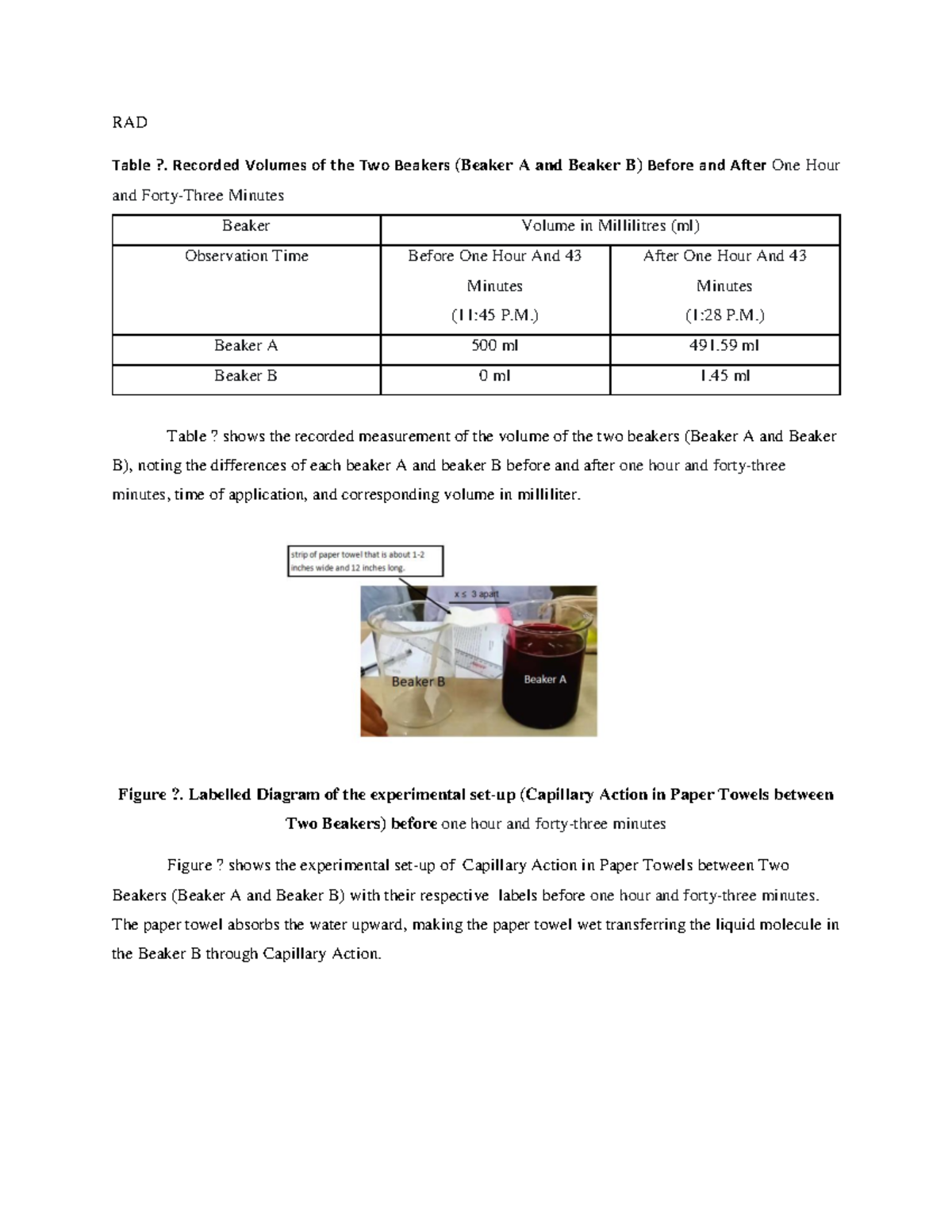 RAD NG Procedure ONEE - Jsjdbdbd - RAD Table ?. Recorded Volumes of the ...