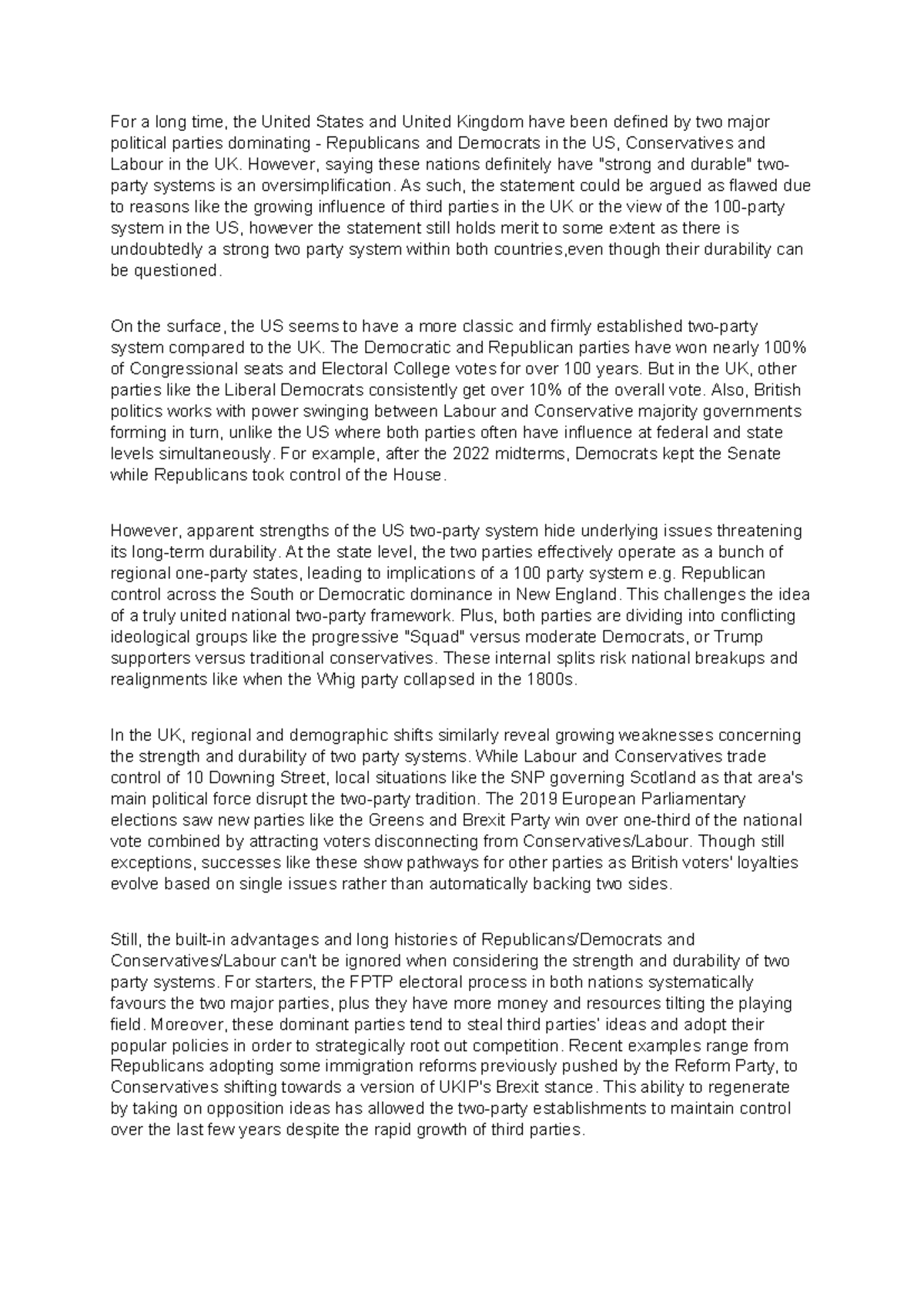 Document 121 - ibp - For a long time, the United States and United ...