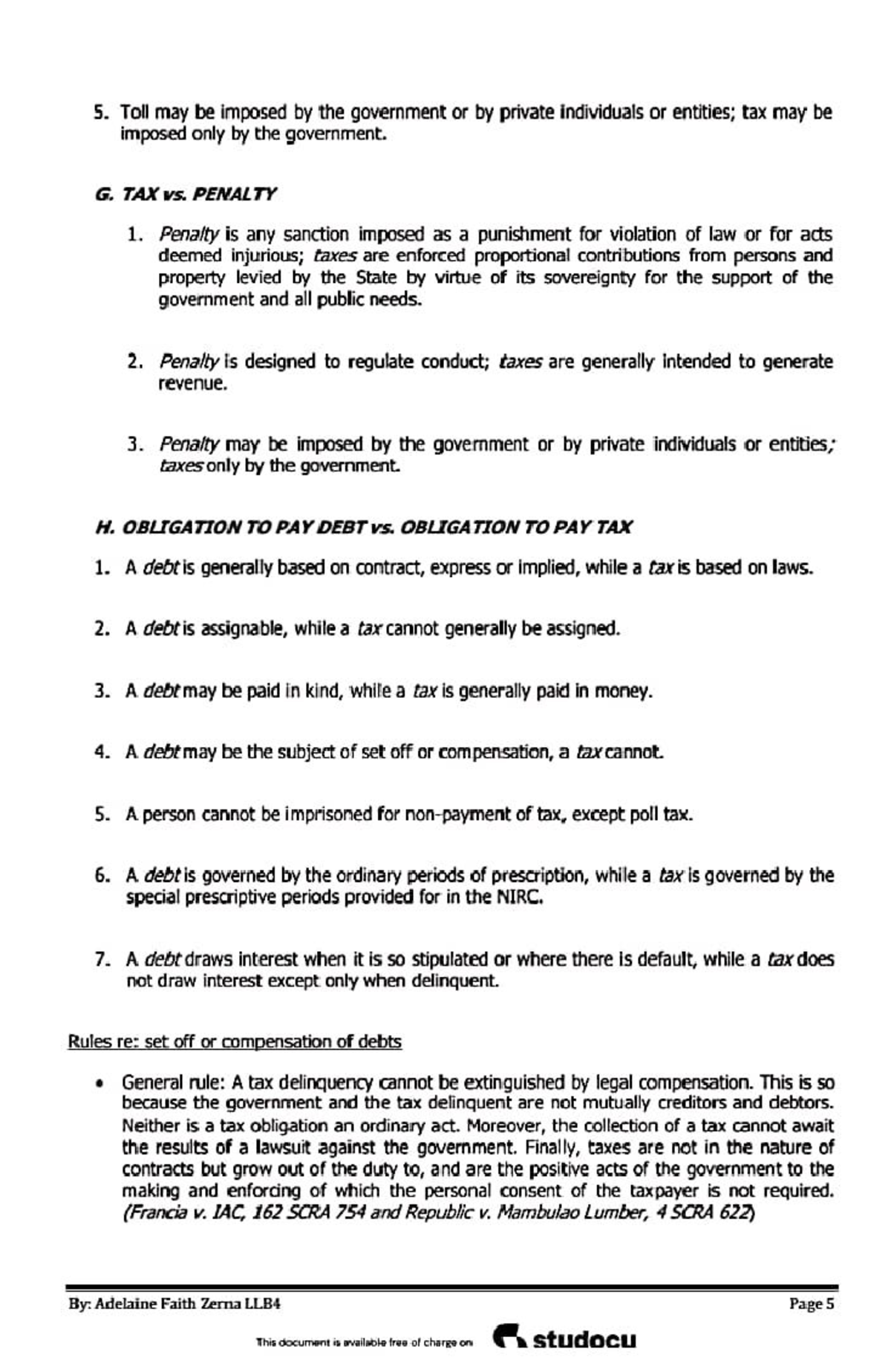 ACC877 5 - Djdjjd - 5. Toll may be imposed the government or private ...