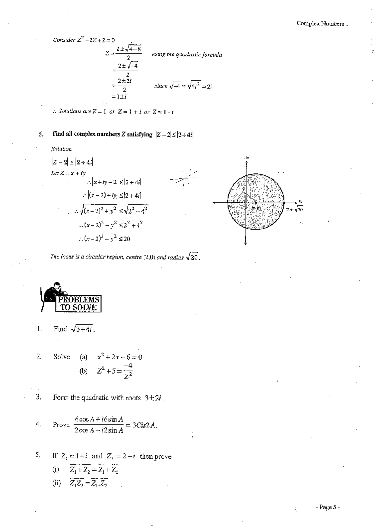 Complex Numbers Revision - Studocu