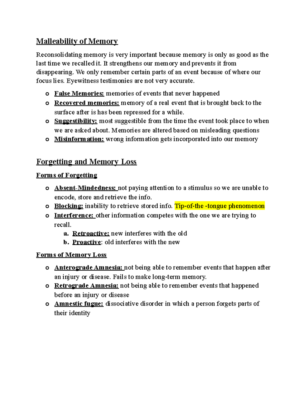 Malleability of Memory - Malleability of Memory Reconsolidating memory ...