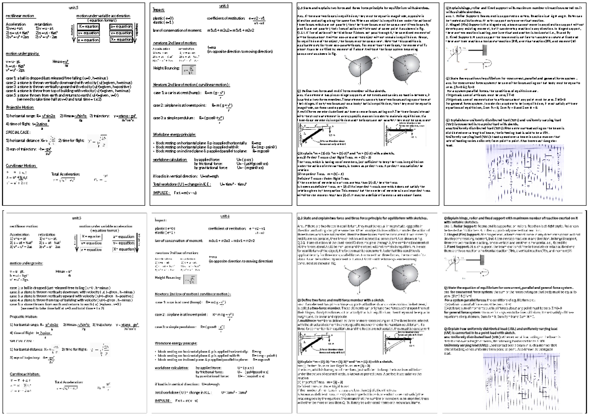 Engineering Mechanics Endsem (2023) - unit 5 rectilinear motion: motion ...