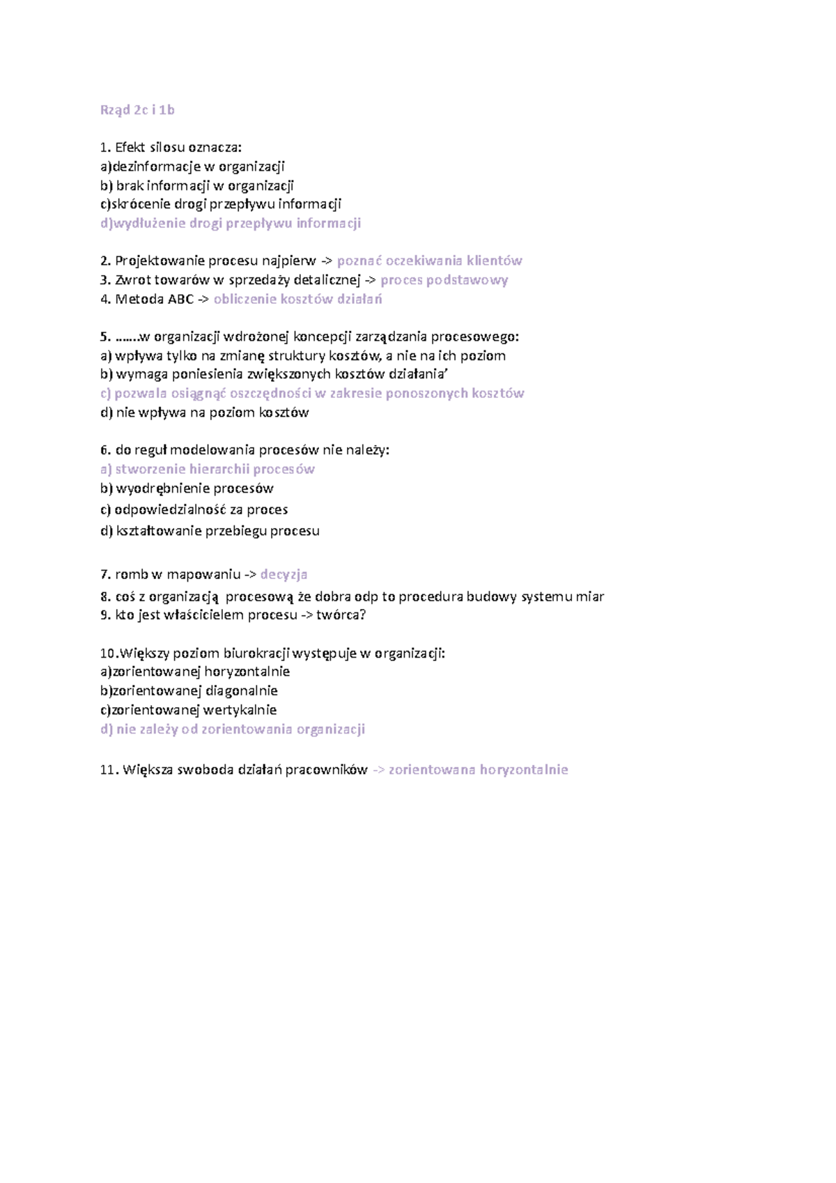 Exam 12 June 2017, questions and answers - Rząd 2c i 1b 1. Efekt silosu ...