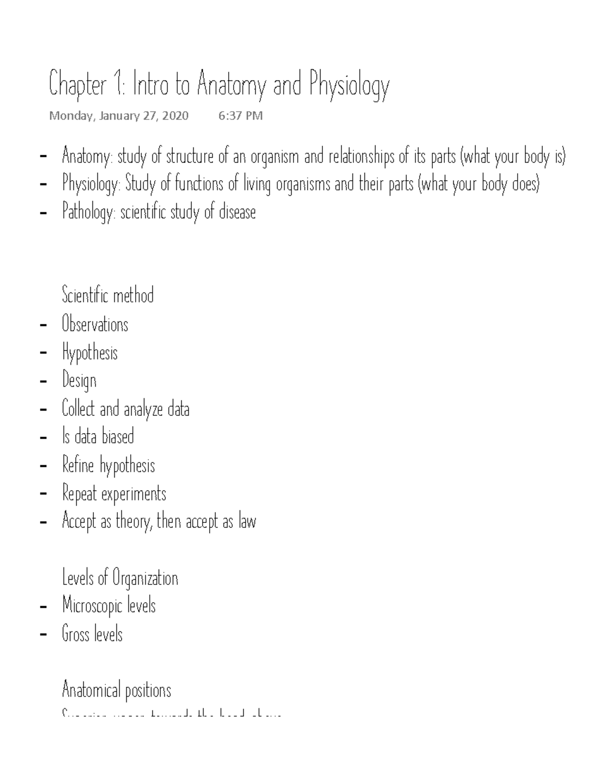 Chapter 1 Intro to Anatomy and Physiology - Warning: TT: undefined function: 32 Anatomy: study ...