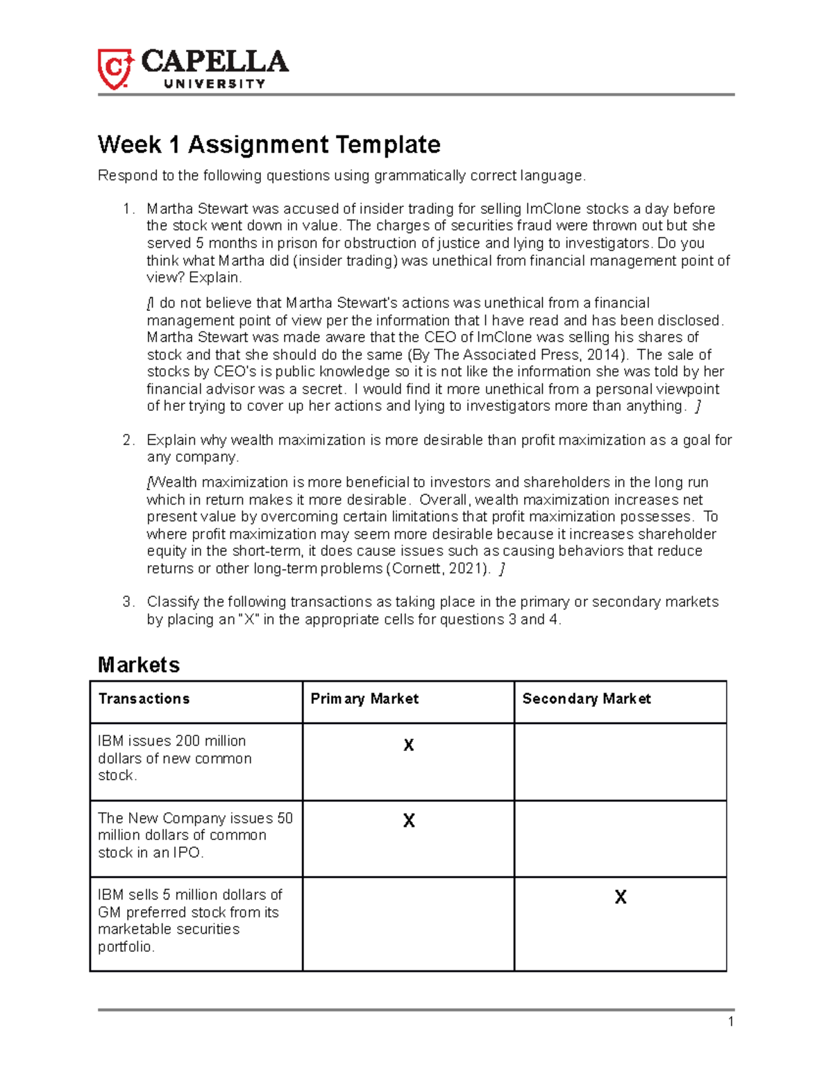 BUS-FPX3062 Garren Heather Assessment 1-1 - Week 1 Assignment Template Respond to the following ...