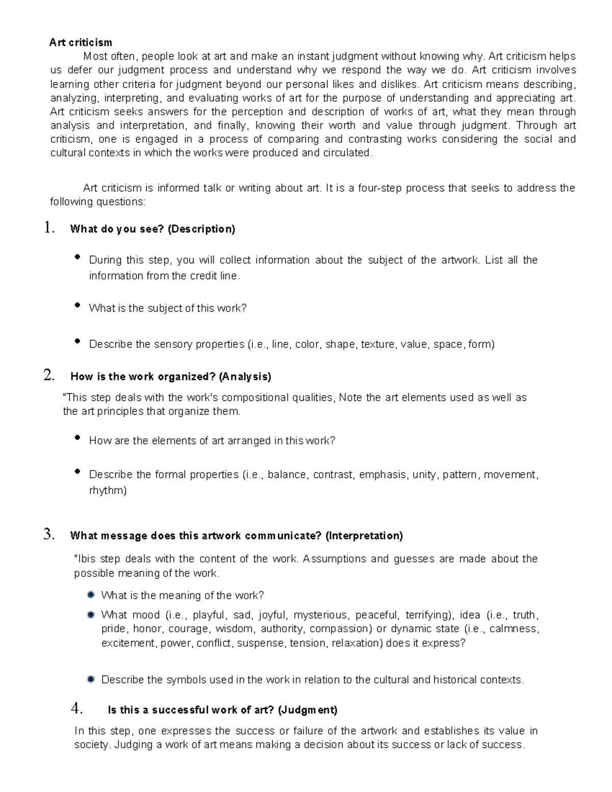 Art-criticism-PT-3 - STEM student, My name is Francis Loyd Pilongo, i'm ...