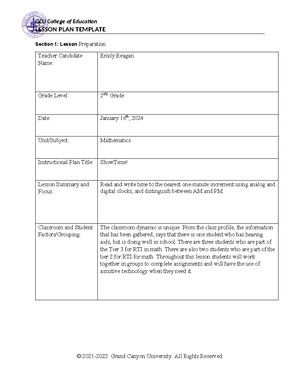 Spd 400 WEEK 6 - Assignemnt - Student Goals and Intervention Plan ...