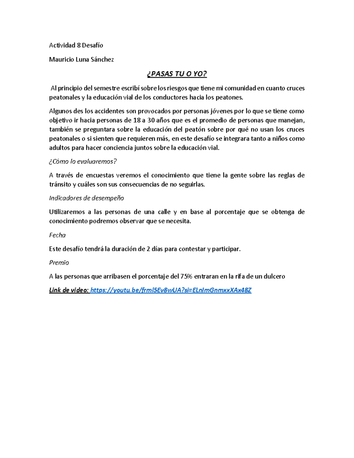Actividad 8 Desafío - Actividad 8 Desafío Mauricio Luna Sánchez ¿PASAS ...