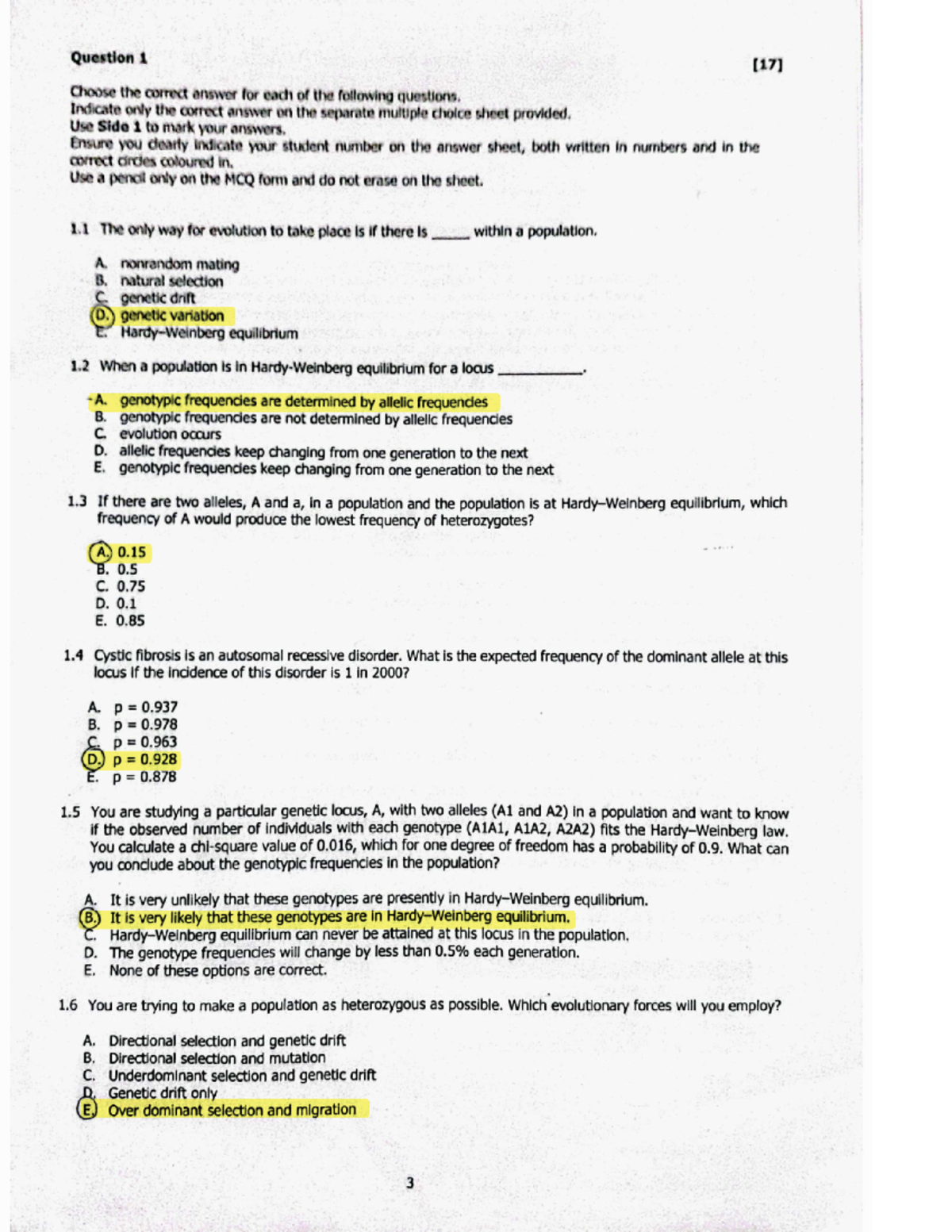GTS 261 ST2 2024 Questions and MEMO - f(MN) = 2pq = 2(0) (0) = 0, (1 ...