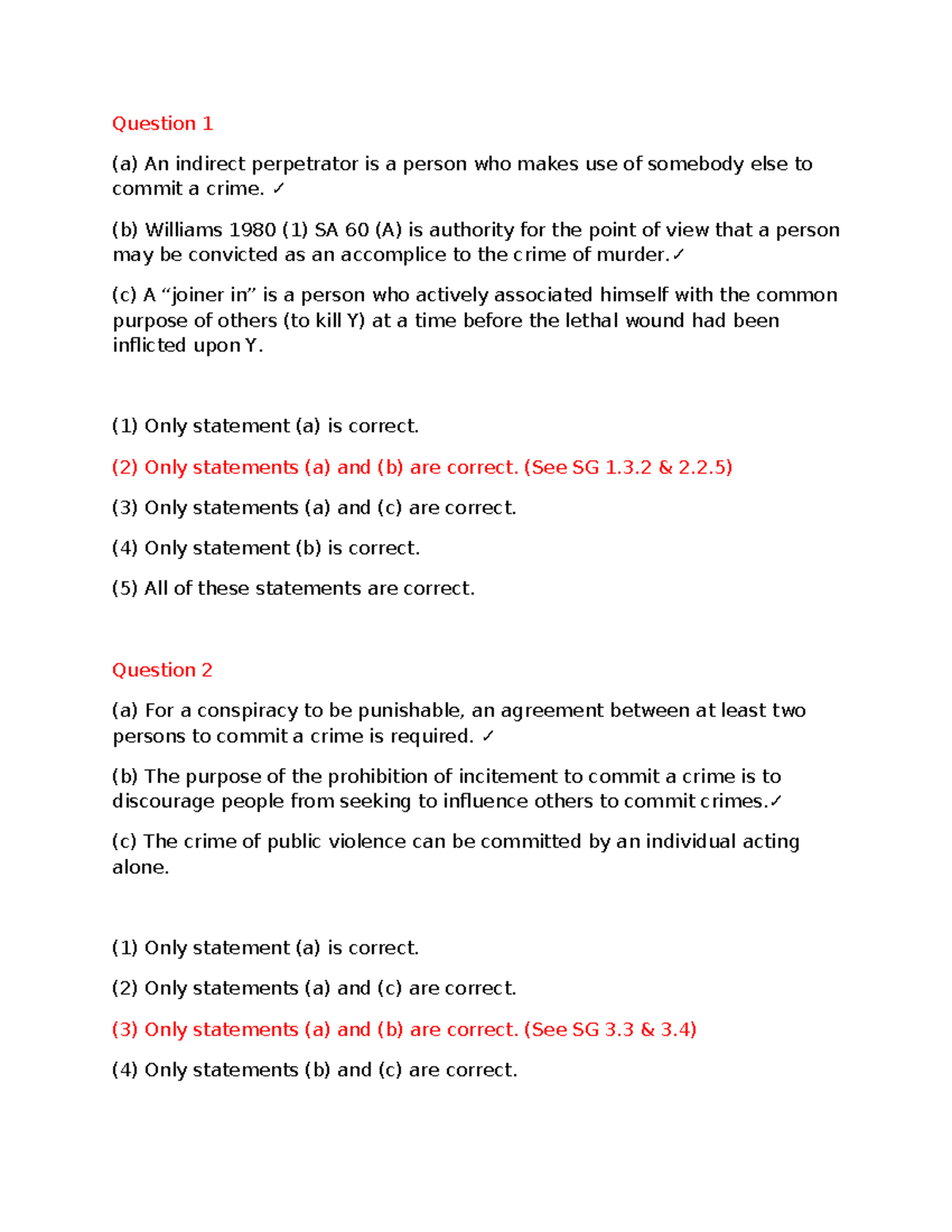 CRW2602 Multiple Choice Questions With Answers And References ...