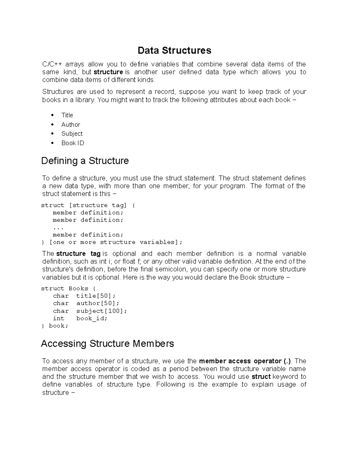 10 C Data Structures It Is Useful Data Structures Cc Arrays