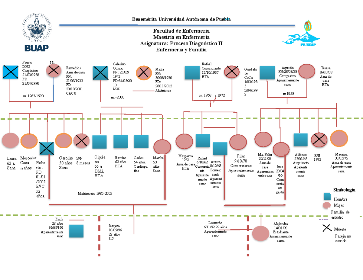 Mapas familiares - Se trata de la simbología para realizar un mapa ...