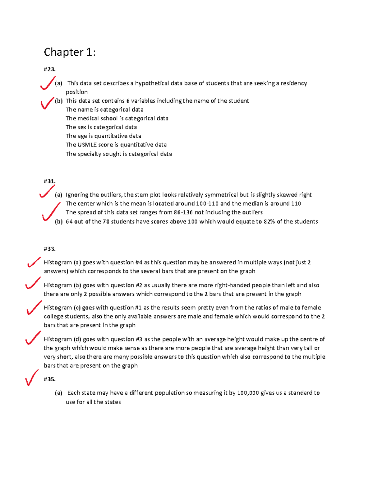 STAT201 Assignment 1 Part 3 - Warning: TT: undefined function: 32 Chapter 1: #23. (a) This data ...