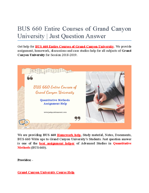 All assignments from week four through week seven - BUS-660 - GCU - Studocu