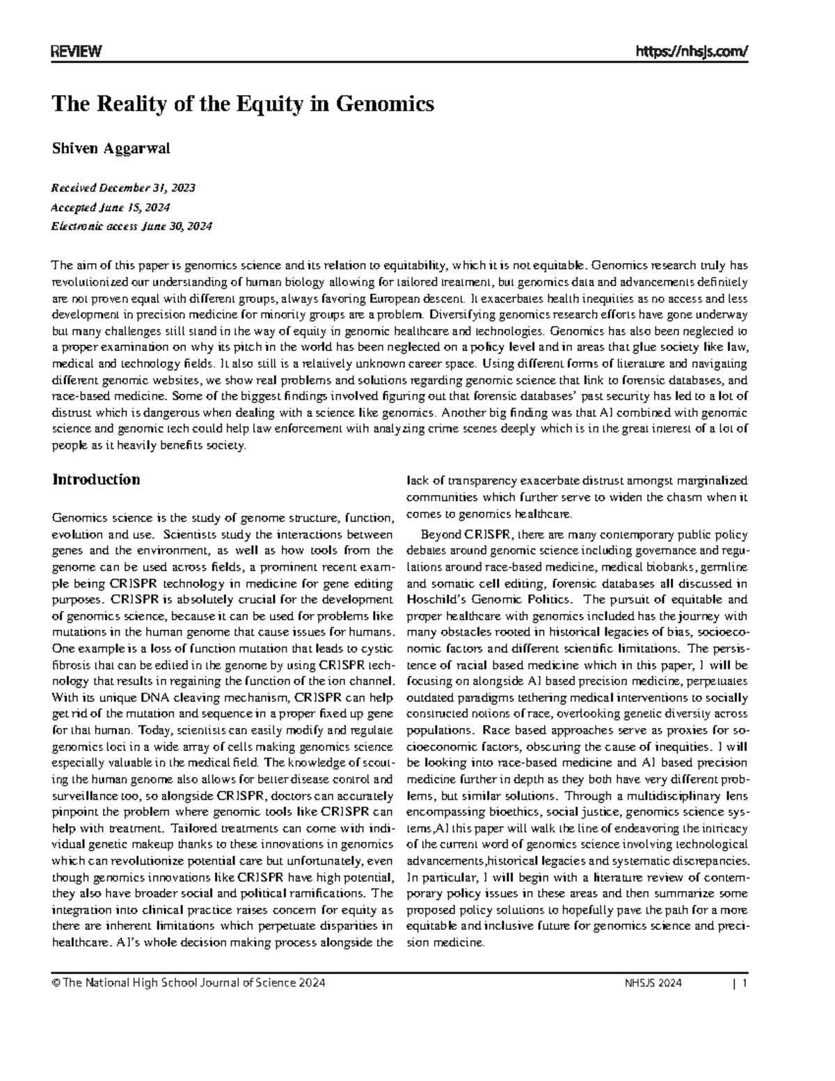 The Reality of the Equity in Genomics - Genomics research truly has ...