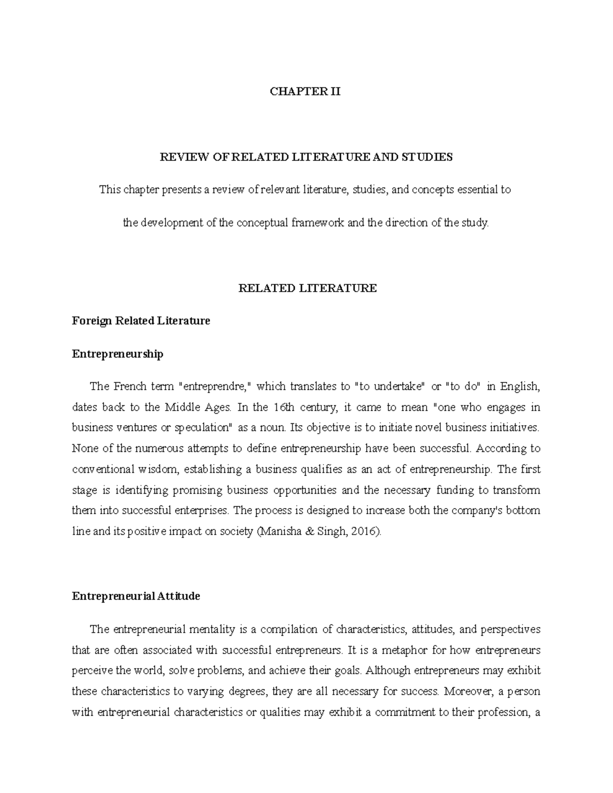 Chapter II - Entrepreneur - CHAPTER II REVIEW OF RELATED LITERATURE AND ...