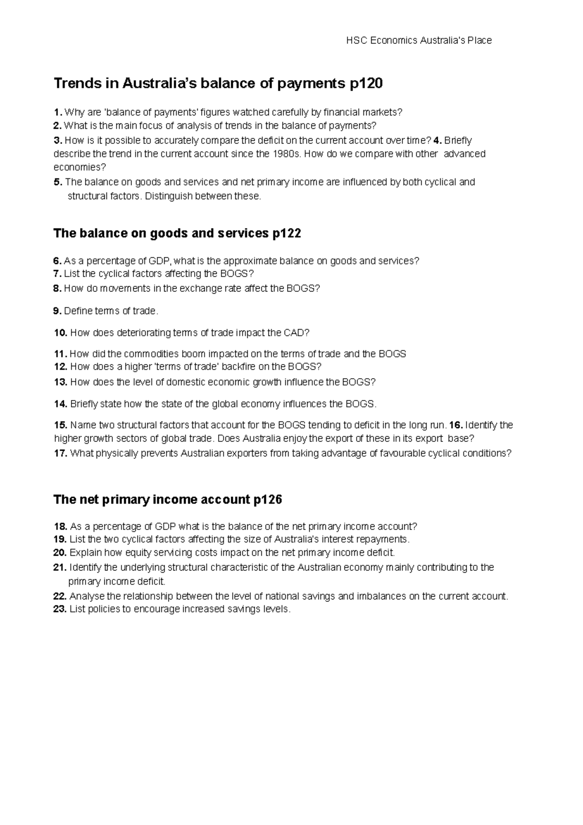 Textbook Qs -Trends and factors influencing Bo P - Google Docs - HSC ...