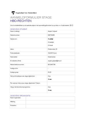 Plan van aanpak cliënt - Opdracht behorende bij het portfolio van stage ...