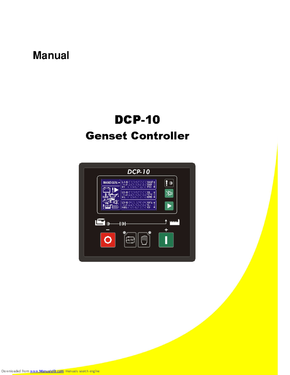 Dcp10 - Manual DCP- 10 Genset Controller I The interpretation of the ...