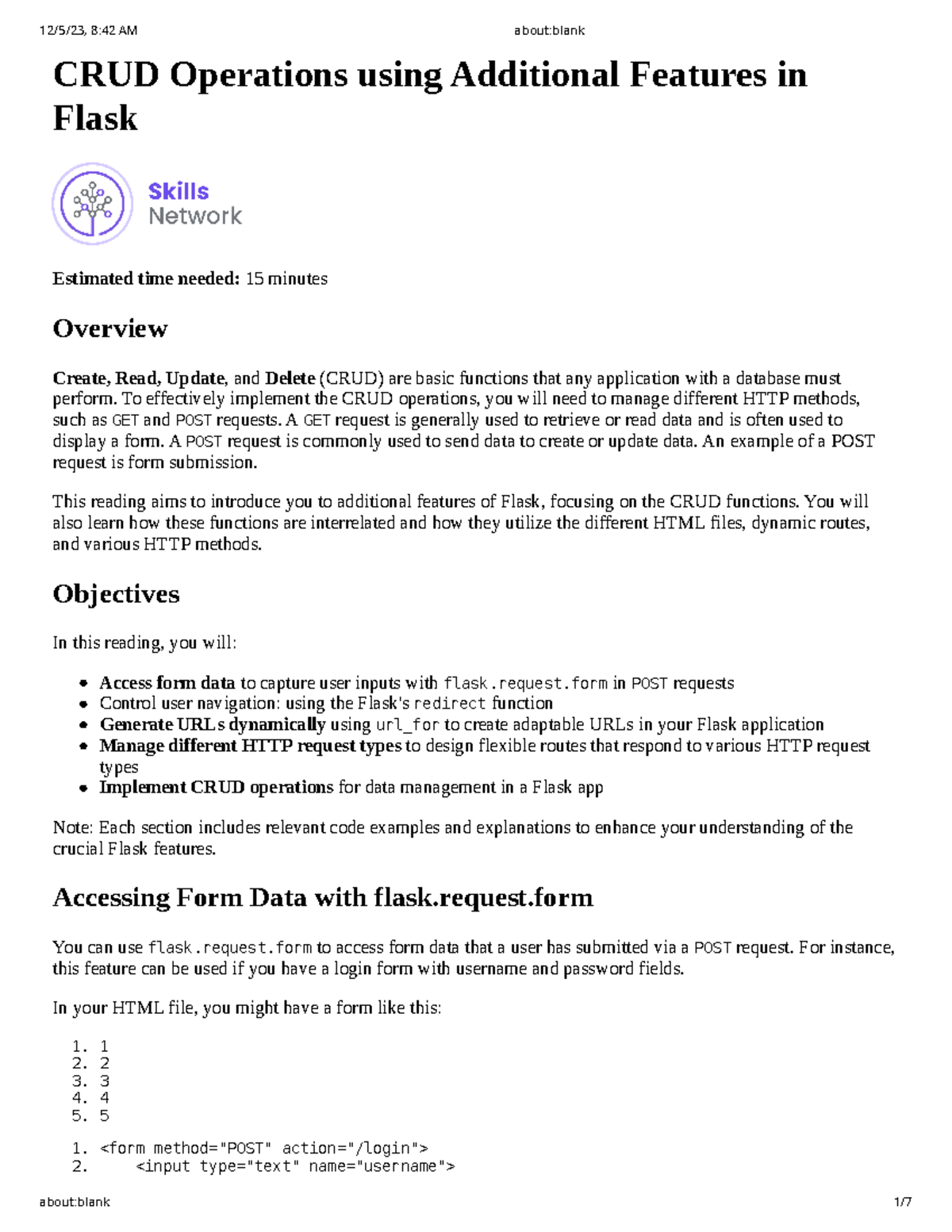 Download - CRUD Operations using Additional Features in Flask Estimated ...