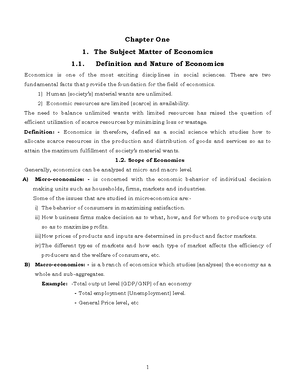 Introduction TO ECON - Module for economics - Introduction to Economics ...