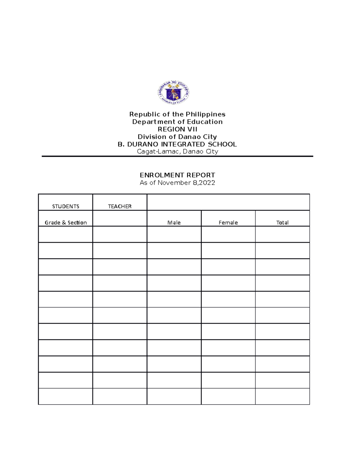 Transfer- Plantilla-ITEM - Republic of the Philippines Department of ...