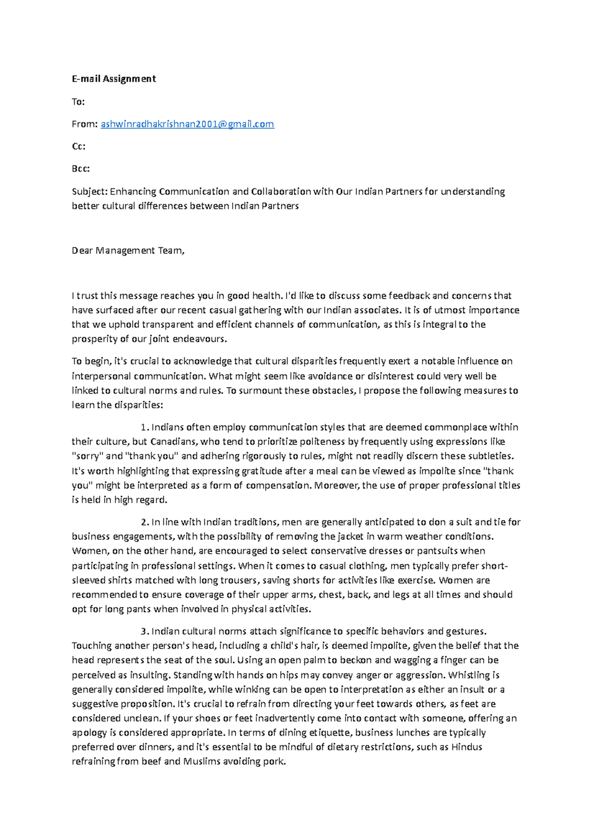 E-mail Assignment - E-mail Assignment To: From: ashwinradhakrishnan2001 ...