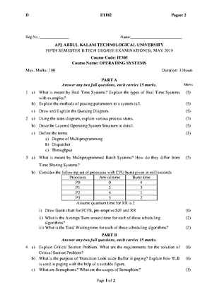 Operating System complete Notes - Operating Systems An Operating System ...