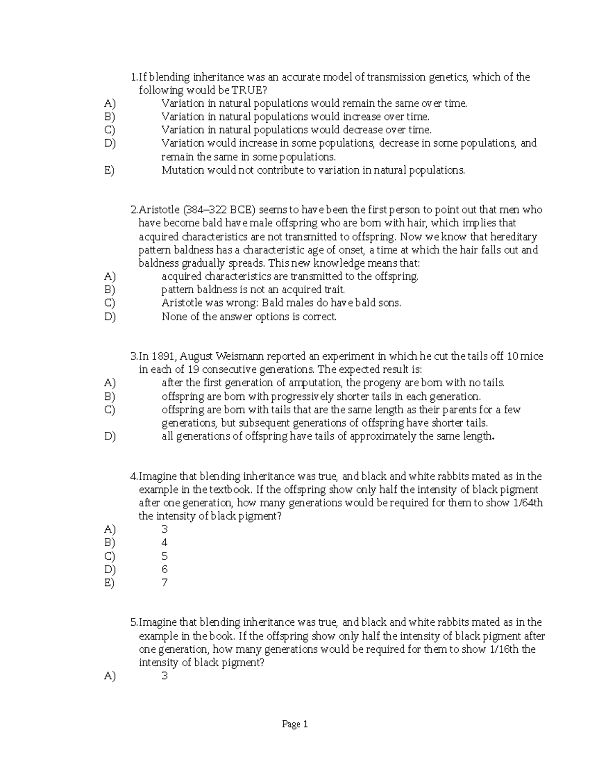 Chapter 16 CELLL AND BASS - 1 blending inheritance was an accurate ...