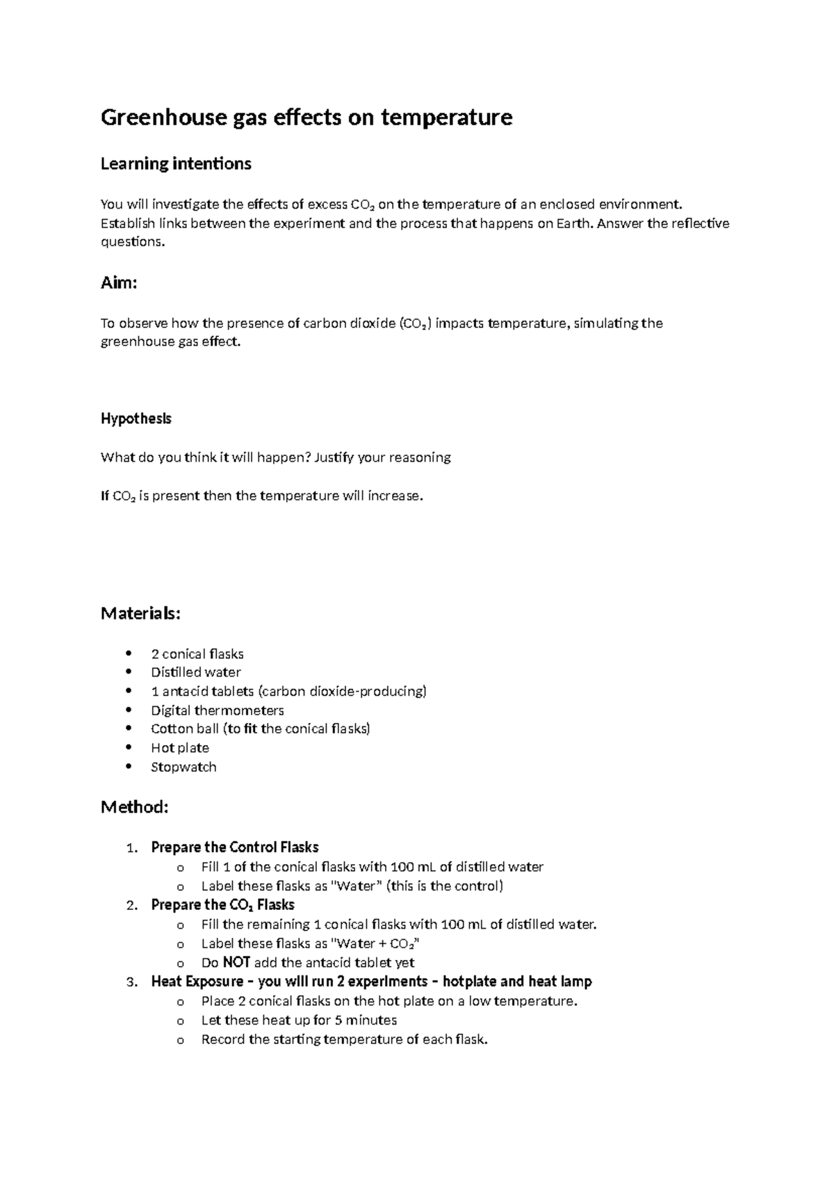 Greenhouse gas and temperature edited - Greenhouse gas effects on ...