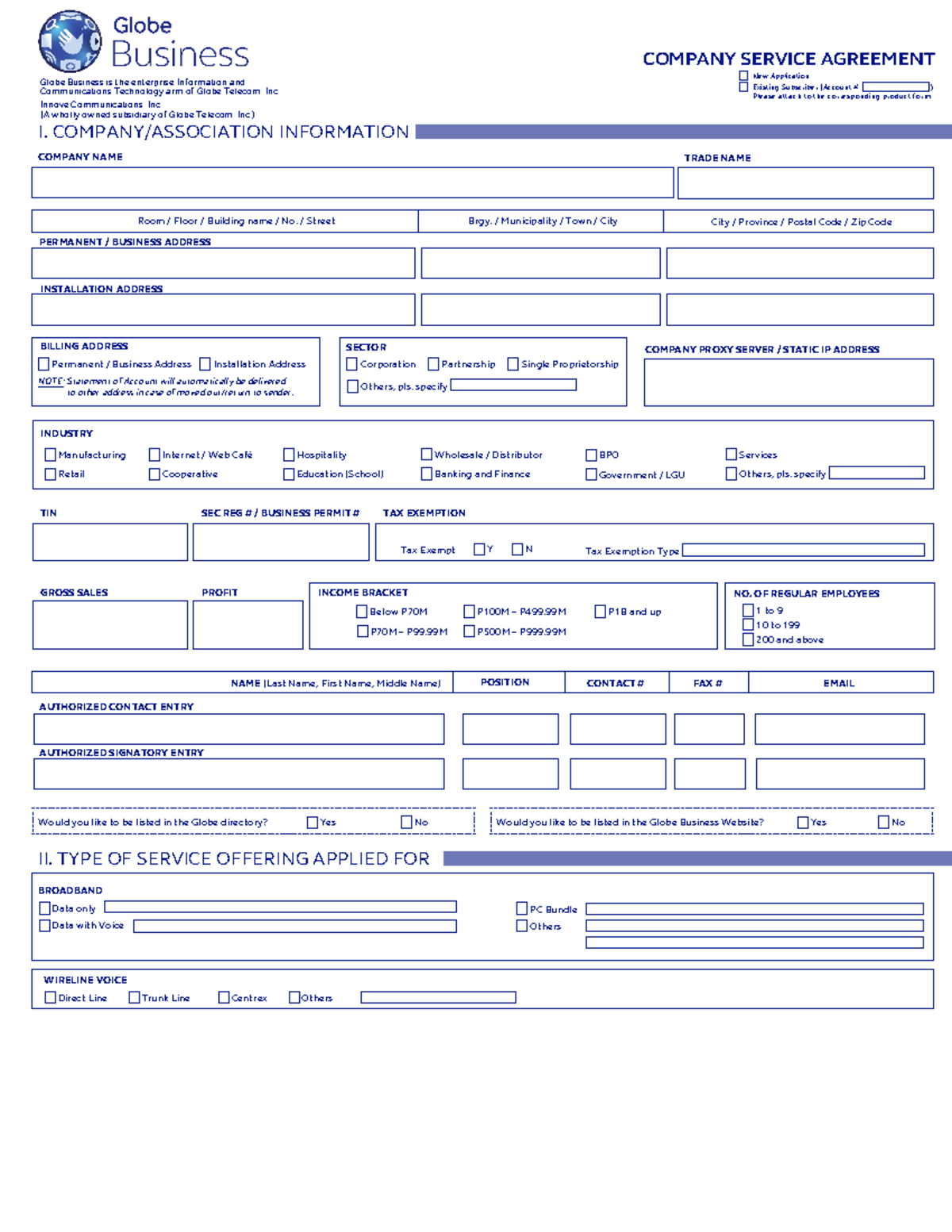 Globe COM Service Agreement form Biology Notes for the academic year of ...