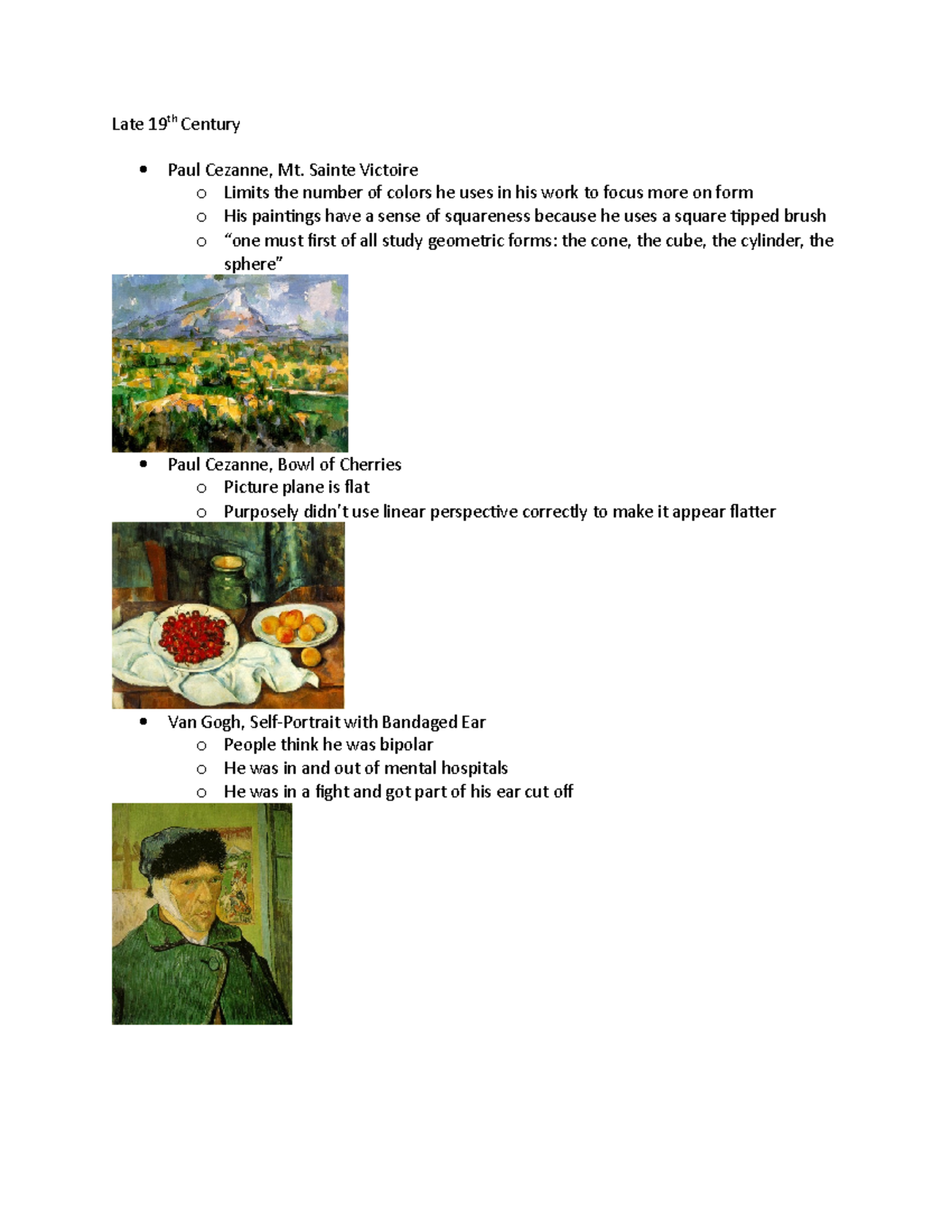 Post Impressionism Study Guide - Late 19th Century Paul Cezanne, Mt ...