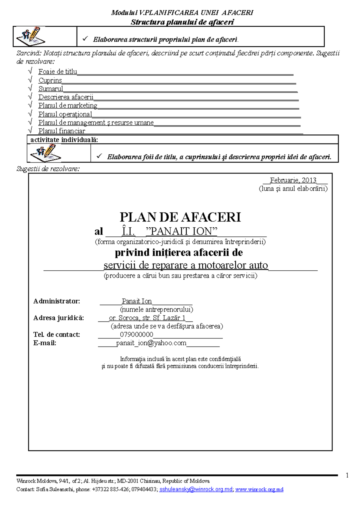 Model-plan-de-afaceri compress - Modulul V UNEI AFACERI Structura ...